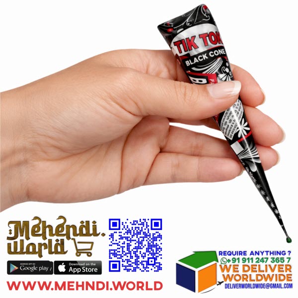 Altamash Tik Tok Black Cone Fast Colour Mehendi Cone | Premium Dark ...